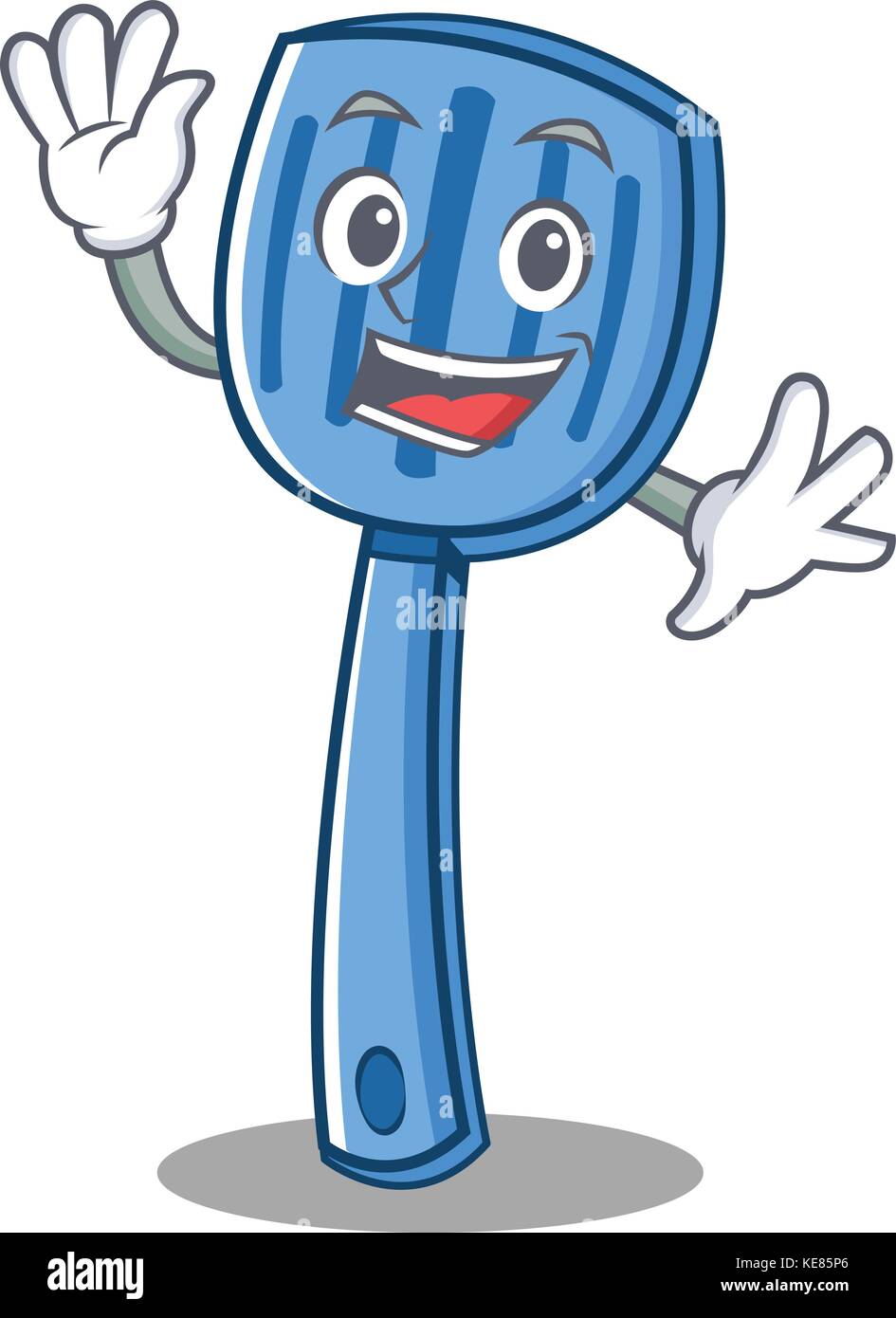 Waving spatula character cartoon style Stock Vector Image & Art - Alamy