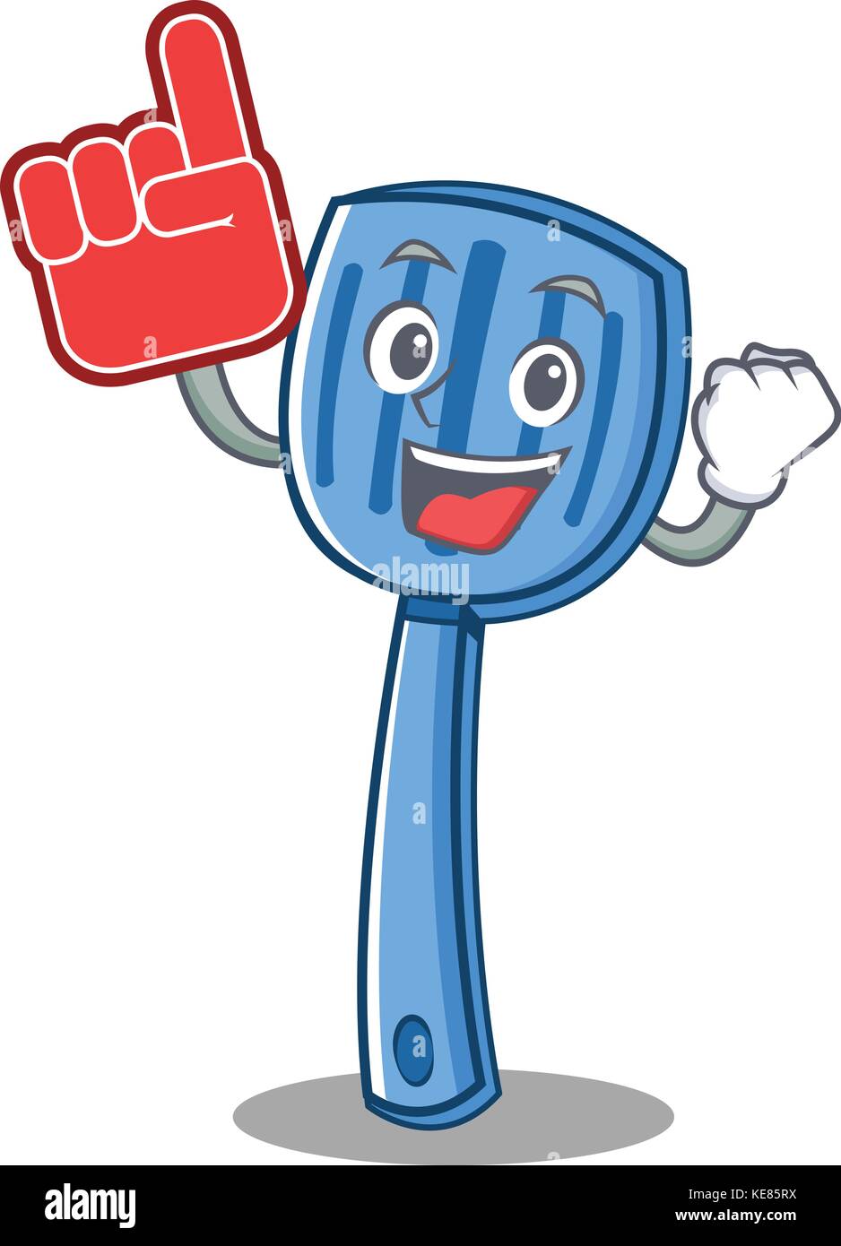 Foam finger spatula character cartoon style Stock Vector Image & Art ...
