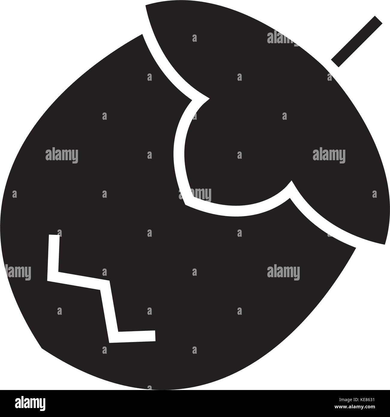 nut icon, vector illustration, black sign on isolated background Stock ...