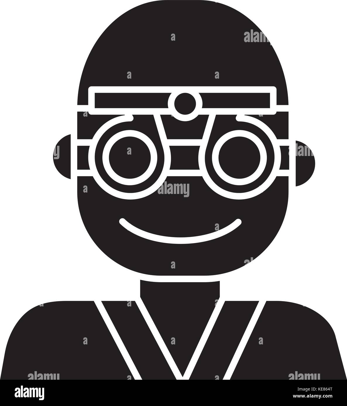 Oculist - ophthalmologist - eye doctor icon, vector illustration, black ...