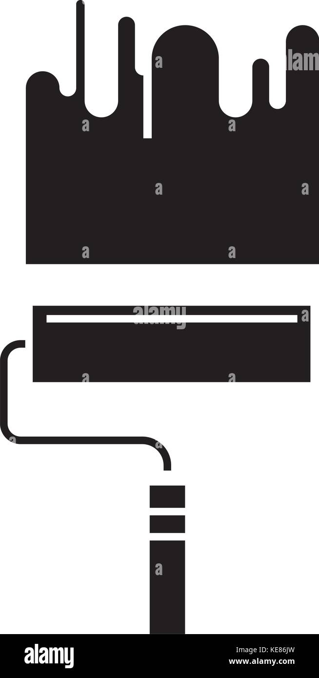 Sign painter on ladder Stock Vector Images - Alamy