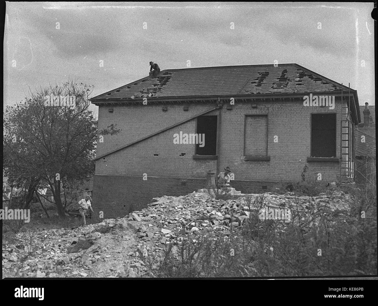 Construction changes landscape Black and White Stock Photos & Images ...