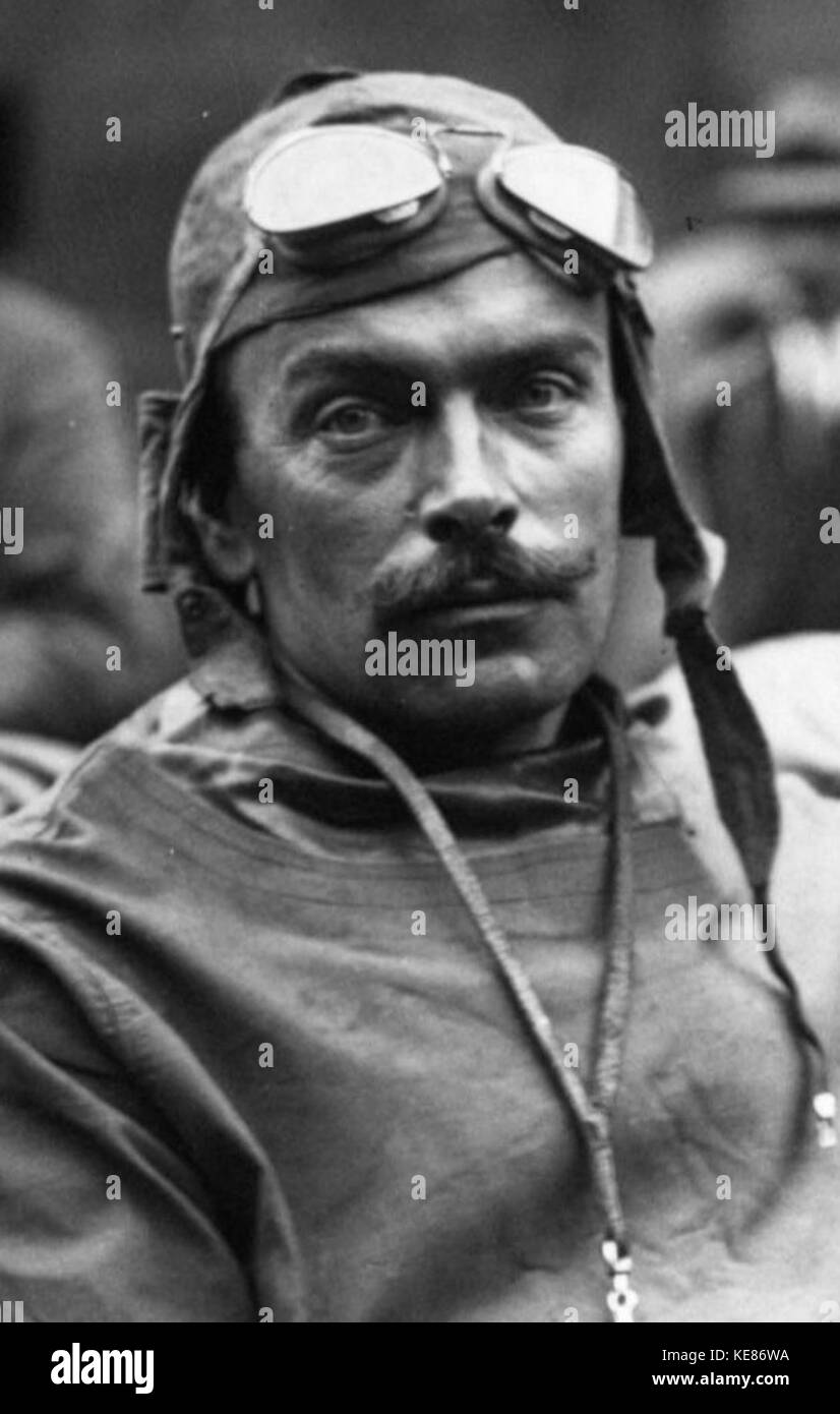 Louis Wagner at the 1914 French Grand Prix (3) (cropped Stock Photo - Alamy