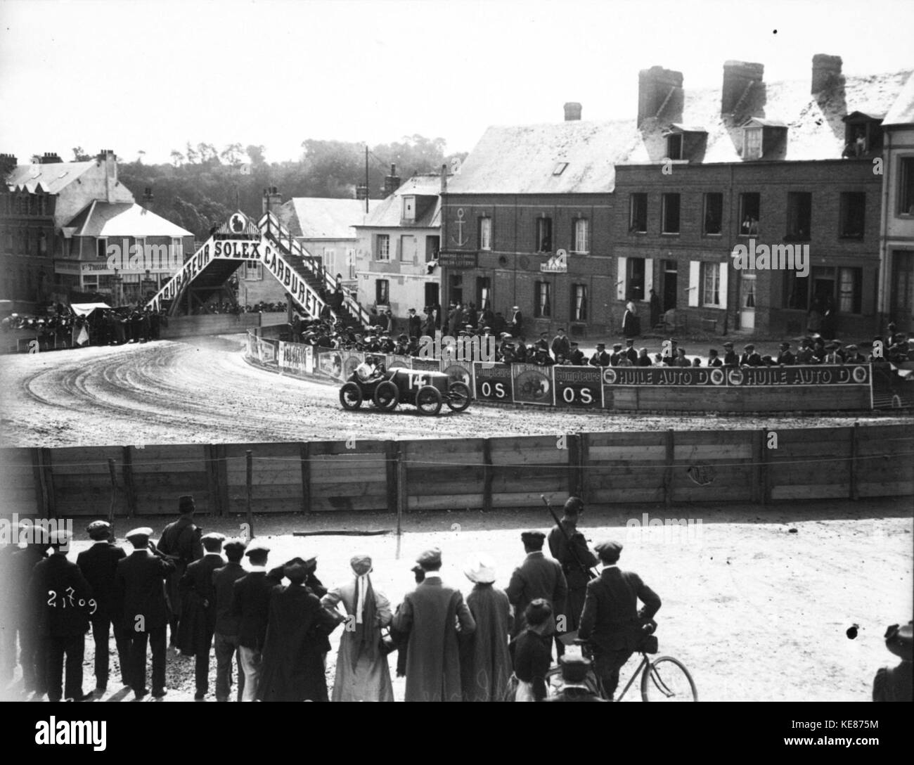 Pierre Garcet in his Calthorpe at the 1912 French Grand Prix at Dieppe ...