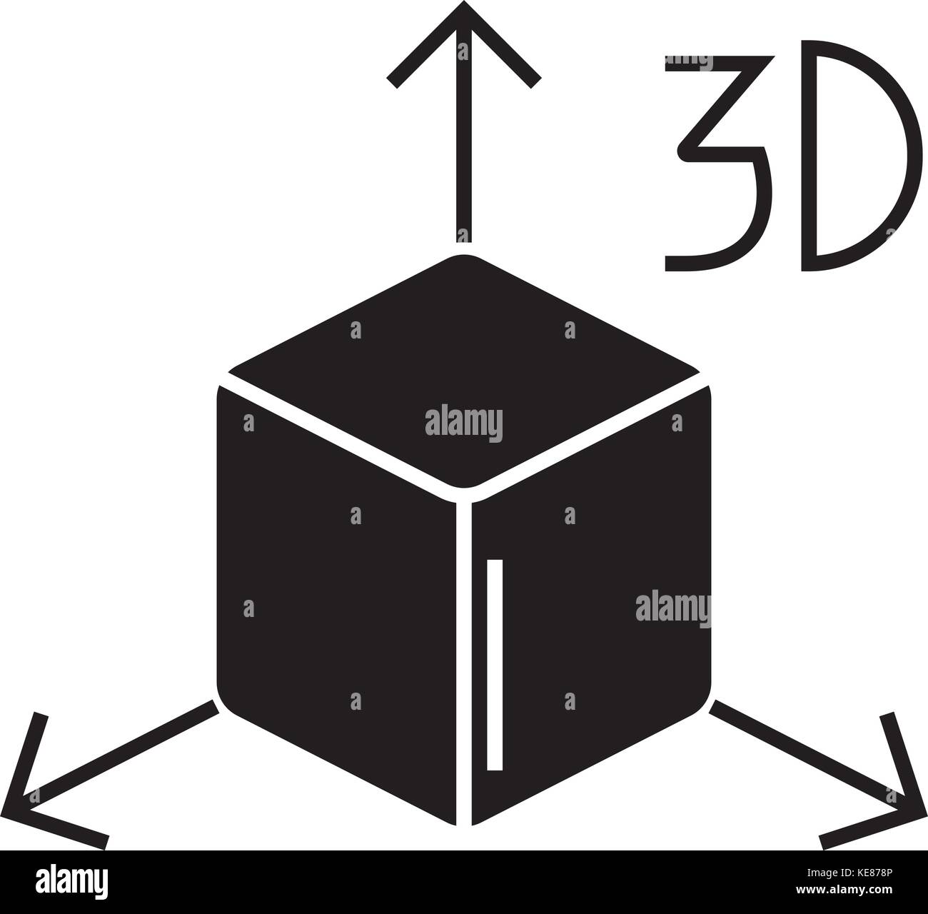 3d Cube Icon Vector Illustration Black Sign On Isolated Background Stock Vector Image And Art