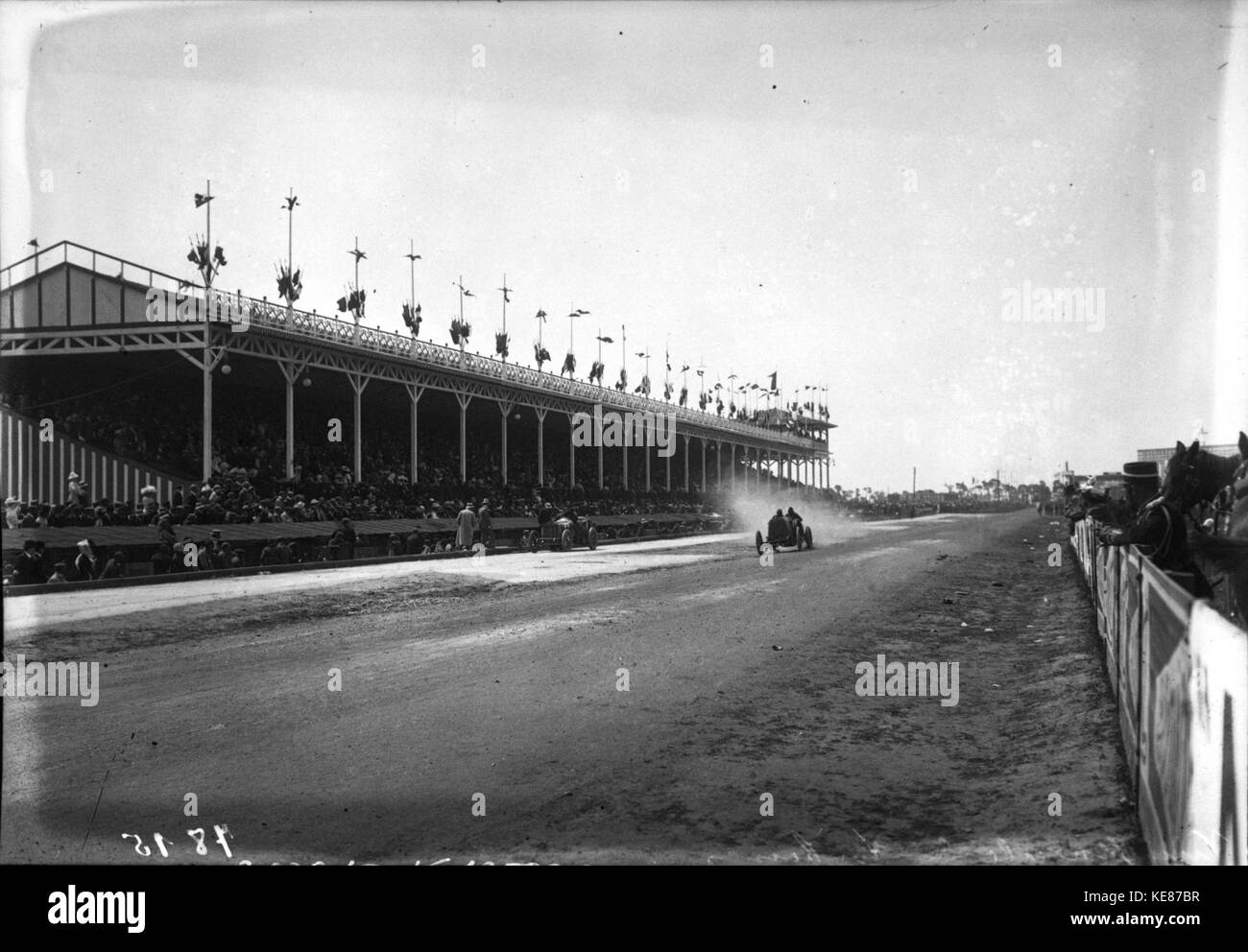 Grandstands at the 1908 French Grand Prix at Dieppe Stock Photo - Alamy