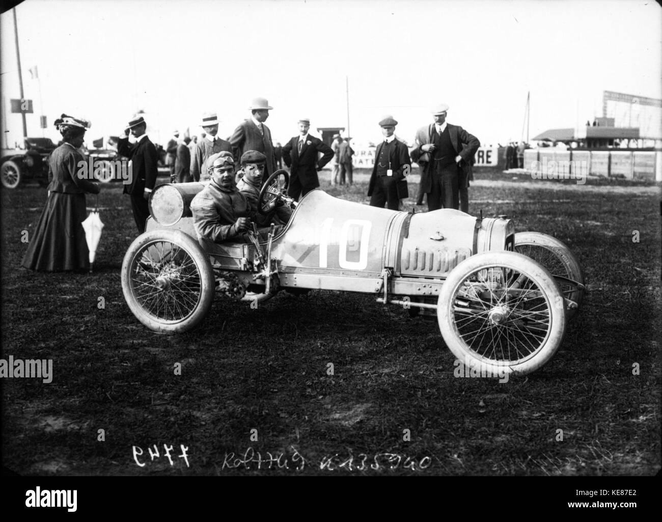 Giosue Guippone in his Lion Peugeot at the 1908 Grand Prix des ...