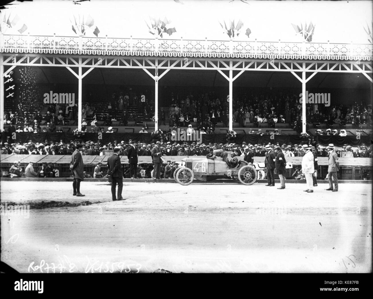 Louis Naudin in his Sizaire Naudin at the 1908 Grand Prix des ...
