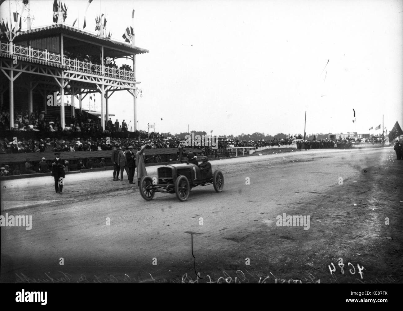 Albert Guyot in his Delage at the 1908 Grand Prix des Voiturettes at ...