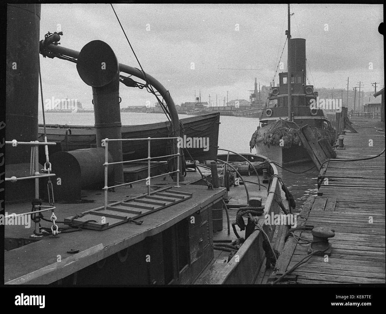 History of tugs Black and White Stock Photos & Images - Alamy