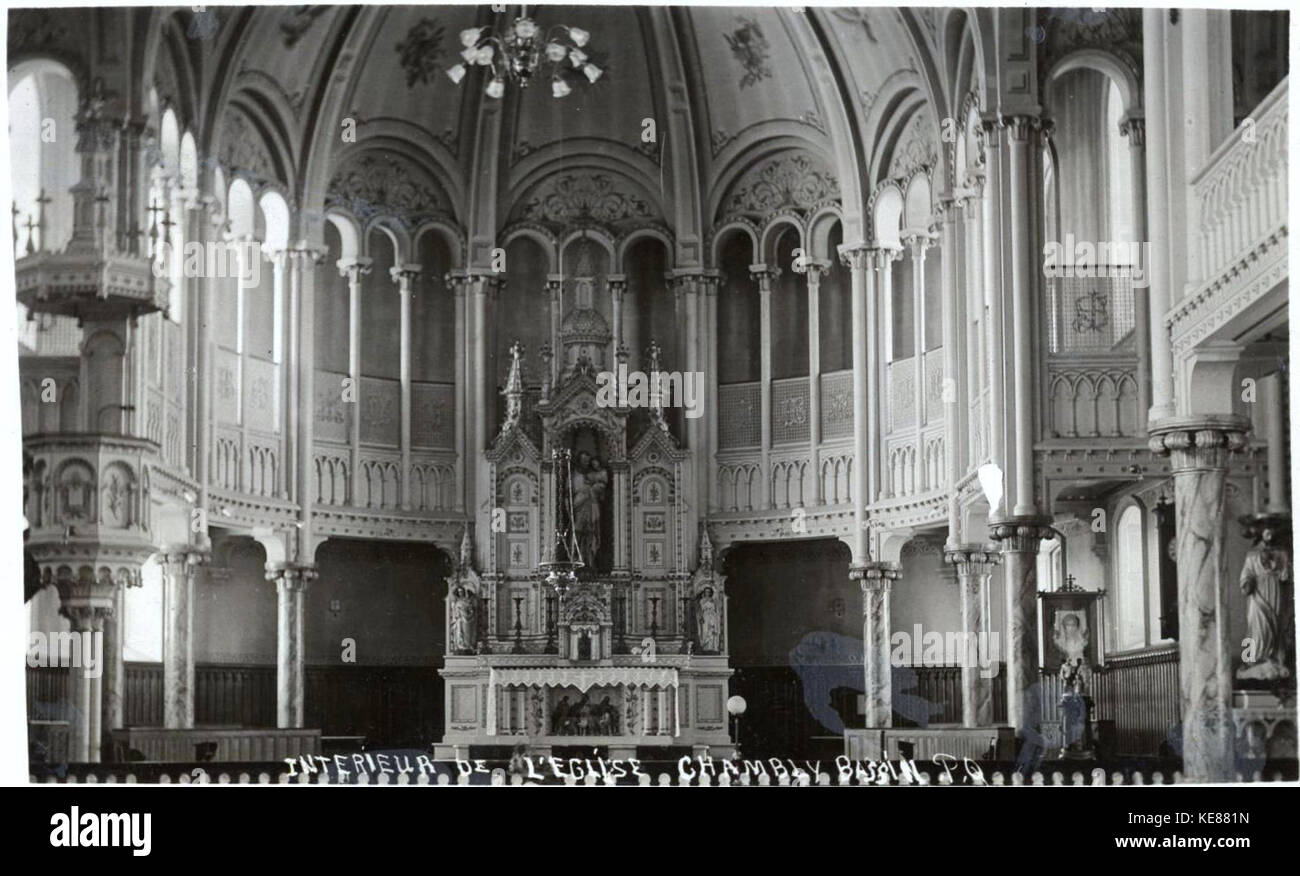 Interieur de l eglise Chambly Bassin P.Q Stock Photo - Alamy