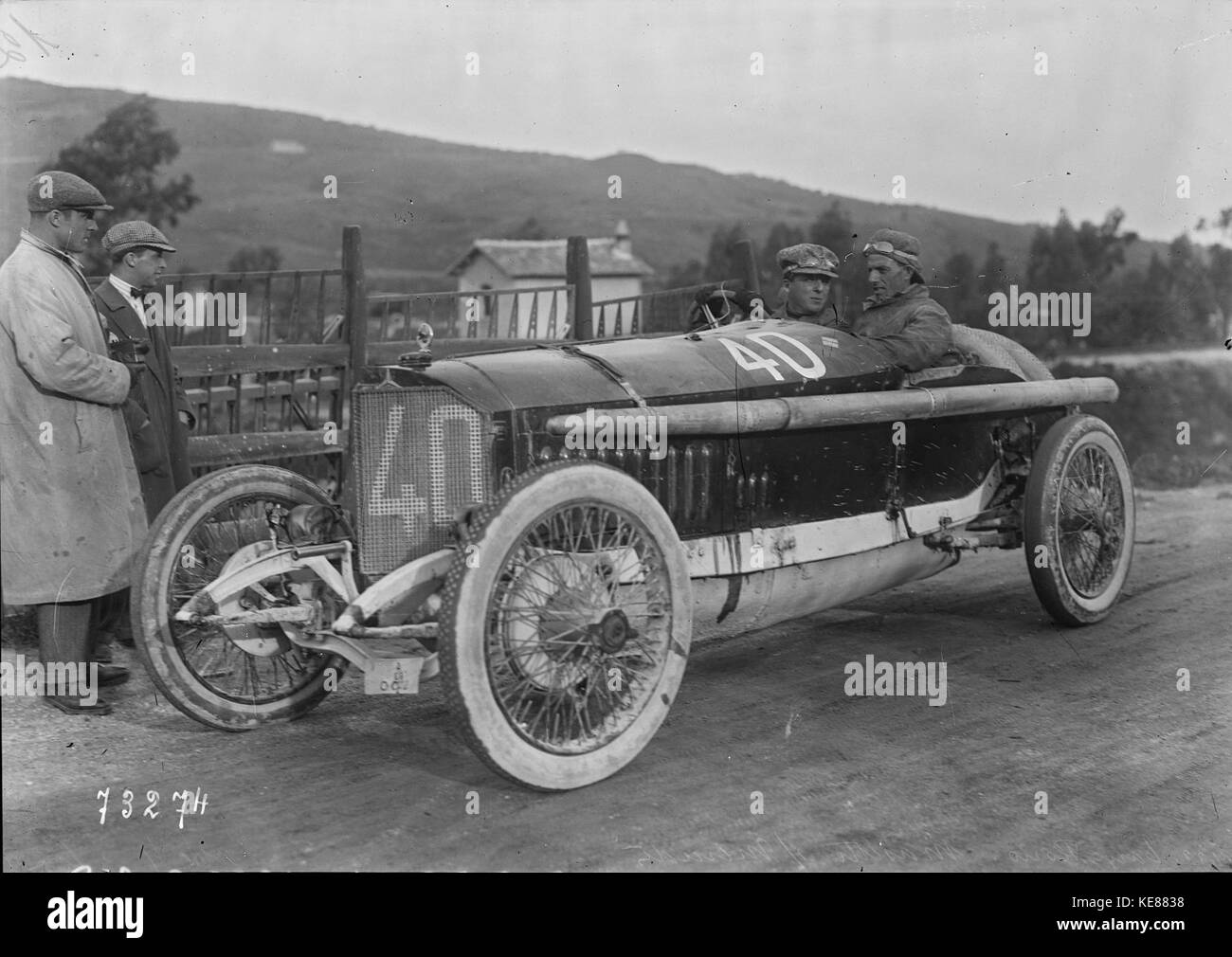 Giulio Masetti in his Mercedes at the 1922 Targa Florio (3 Stock Photo ...