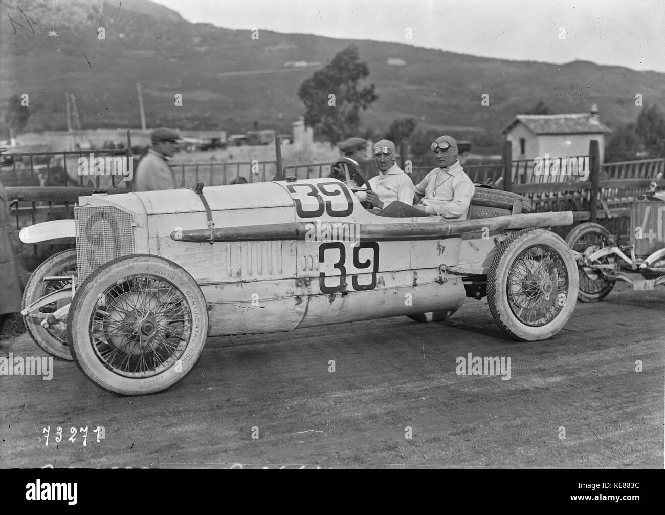 Christian Werner in his Mercedes at the 1922 Targa Florio Stock Photo ...