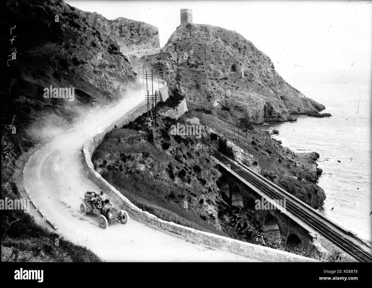 Luigi Lopez in his Fiat at the 1912 Targa Florio Stock Photo - Alamy