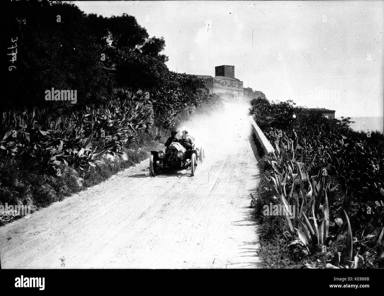 Ferdinando Minoia in his Storero at the 1913 Targa Florio Stock Photo ...
