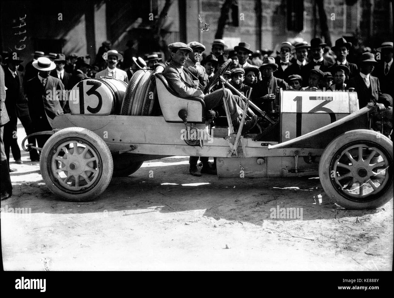 Pietro Bordino, an Italian race car driver, competed in the 1913 Targa ...