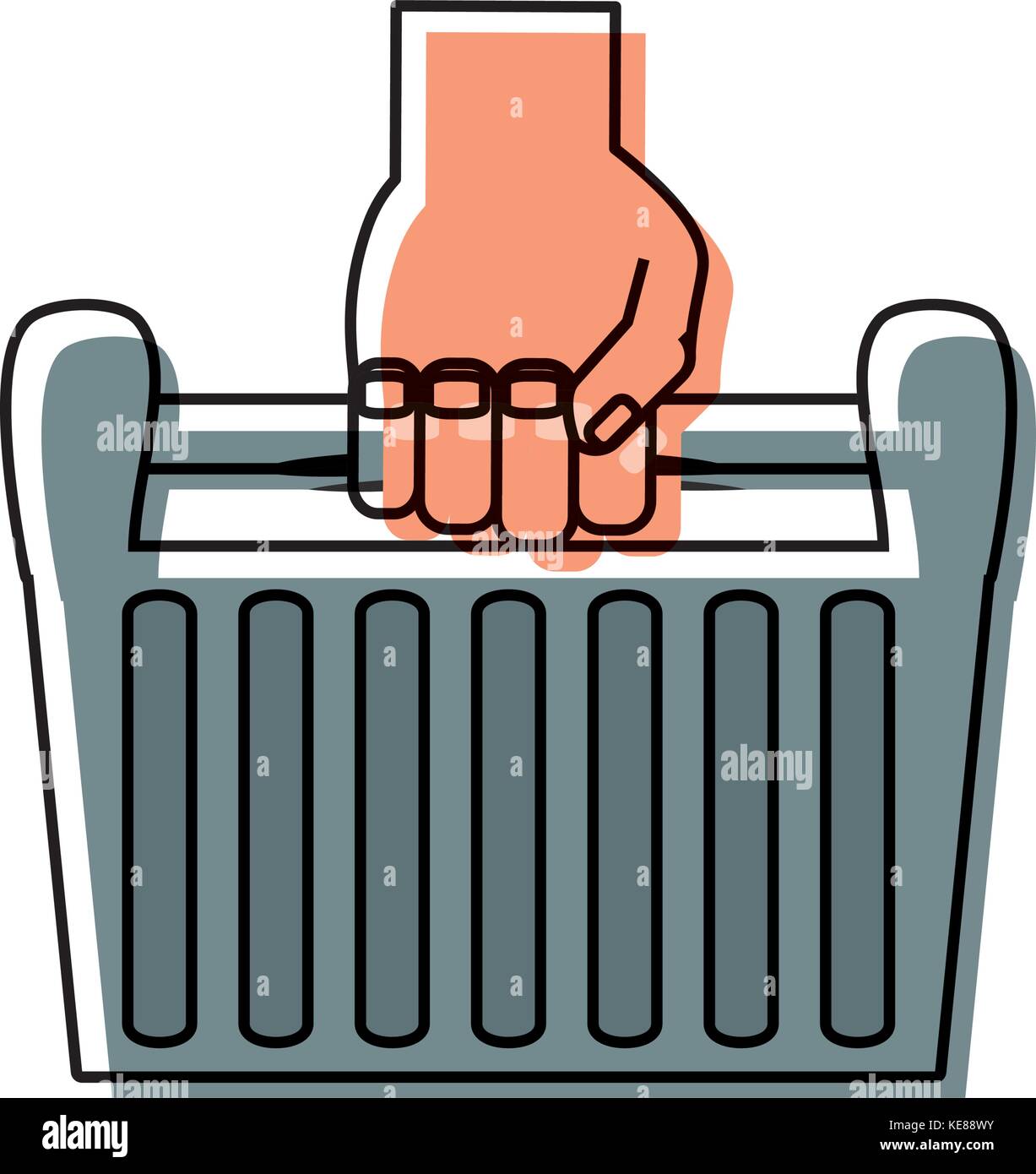 hand with tool box vector illustration Stock Vector Image & Art - Alamy