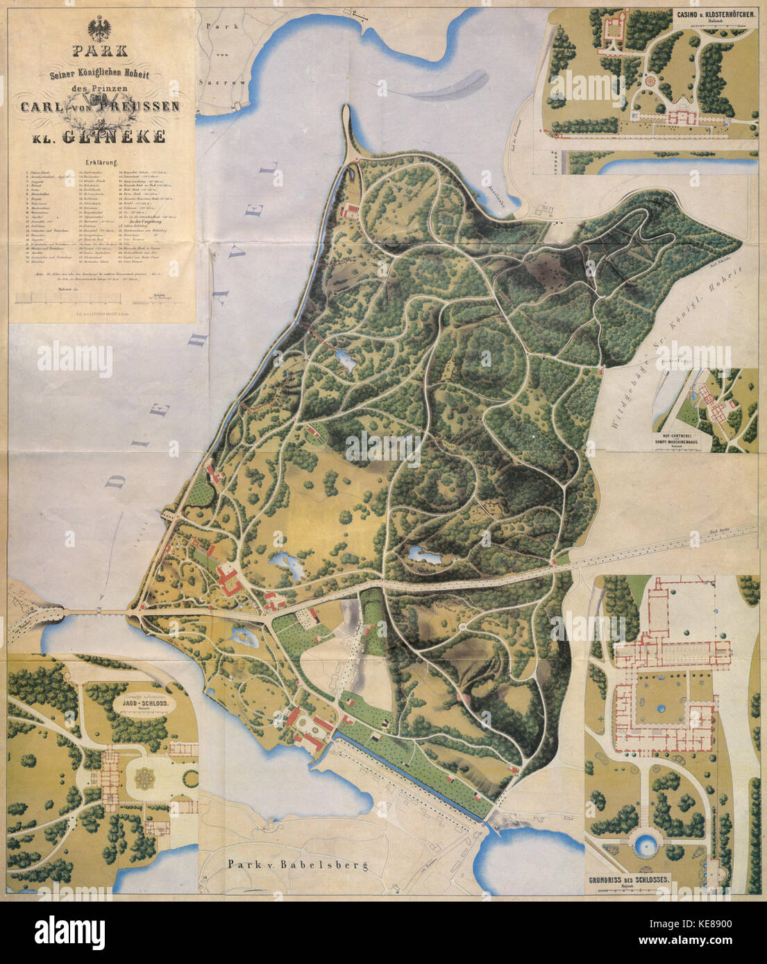 The Klein Glienicke Kraatzplan is a historical map or plan, likely ...