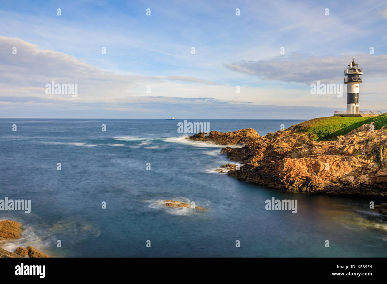 Ribadeo lighthouse, Spain Stock Photo - Alamy