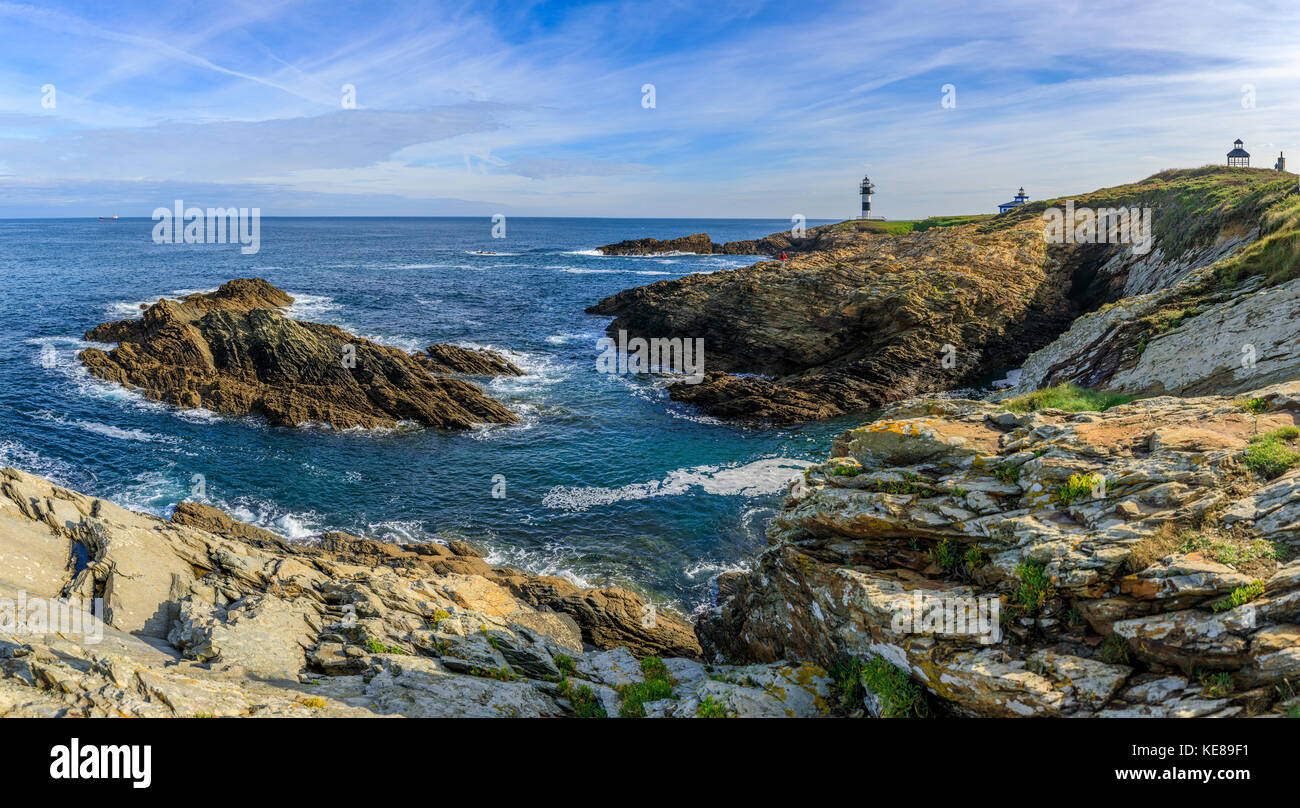 Ribadeo lighthouse, Spain Stock Photo - Alamy