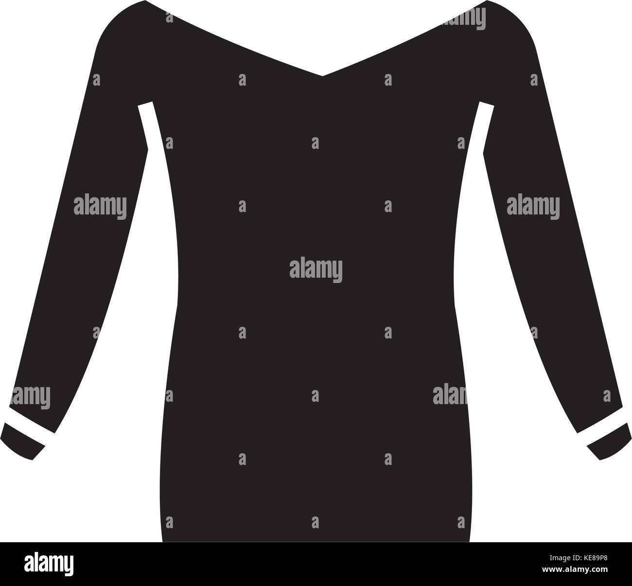 blouse icon, vector illustration, black sign on isolated background ...