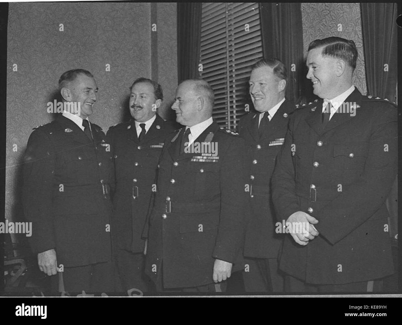 32681 Farewell to Brigadier JW Main Left to right Capt Gosper Major ...