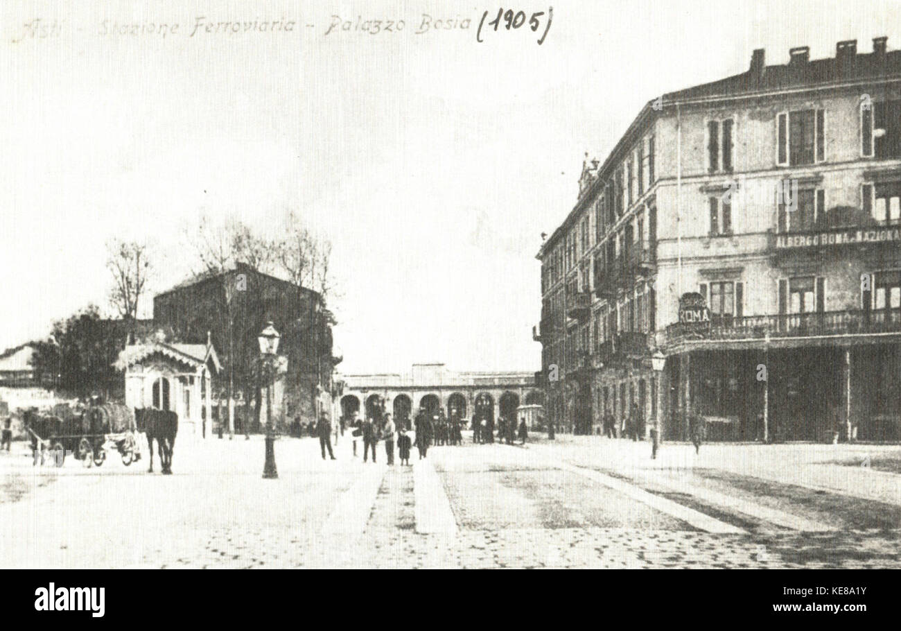Stazione di Asti 1905 Stock Photo - Alamy