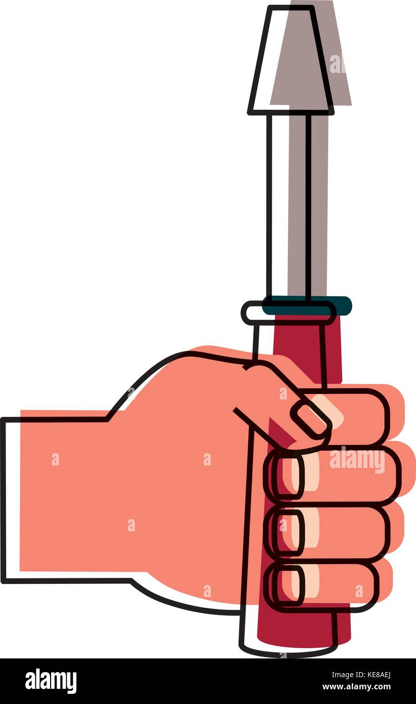 hand with screwdriver vector illustration Stock Vector Image & Art - Alamy