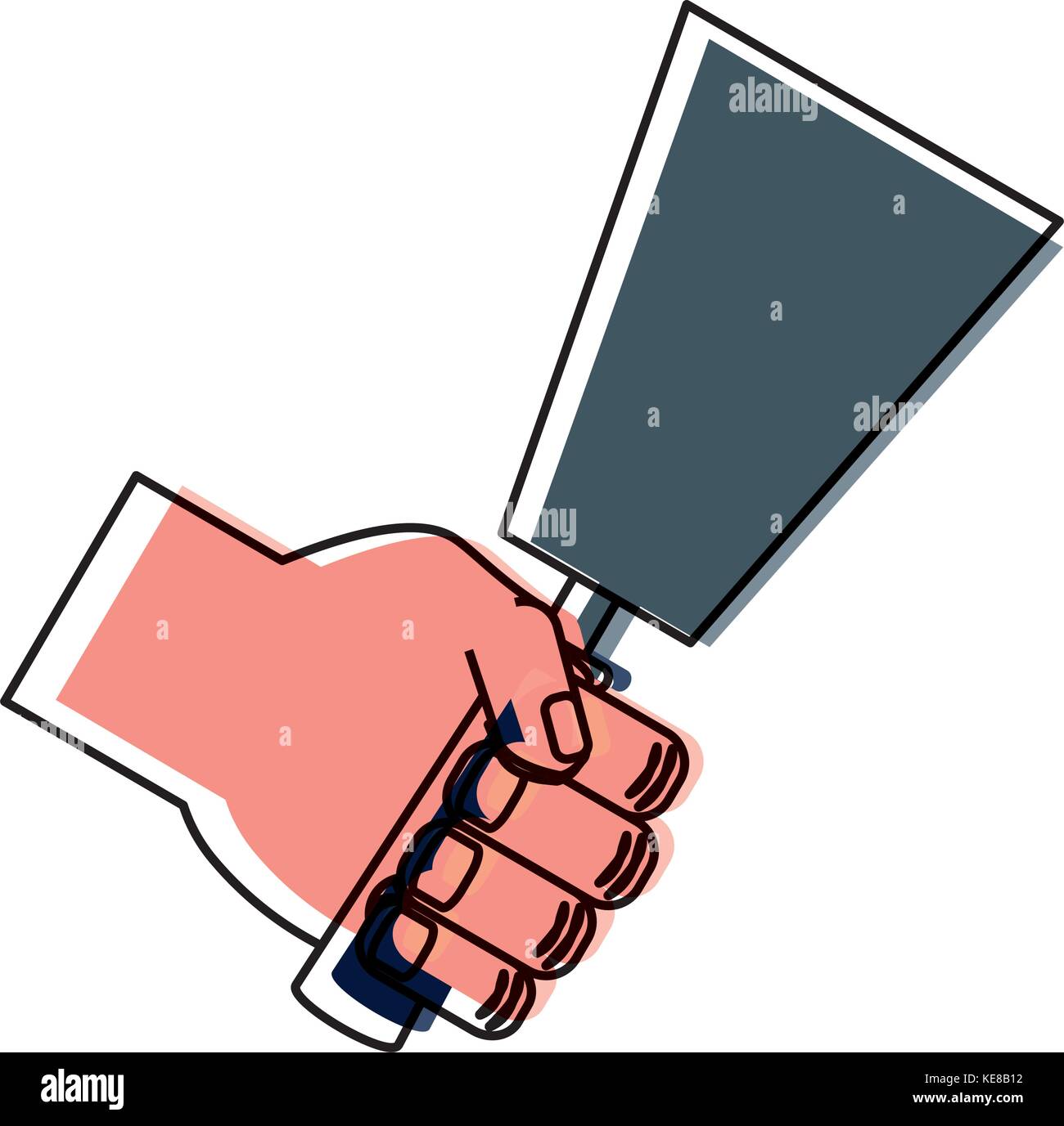 hand with spatula vector illustration Stock Vector Image & Art - Alamy