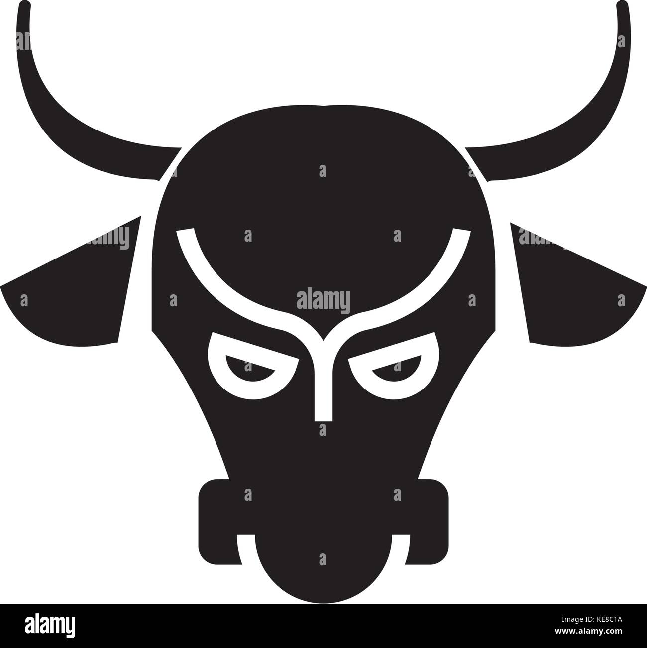 bull market - stock market - bullish icon, vector illustration, black ...