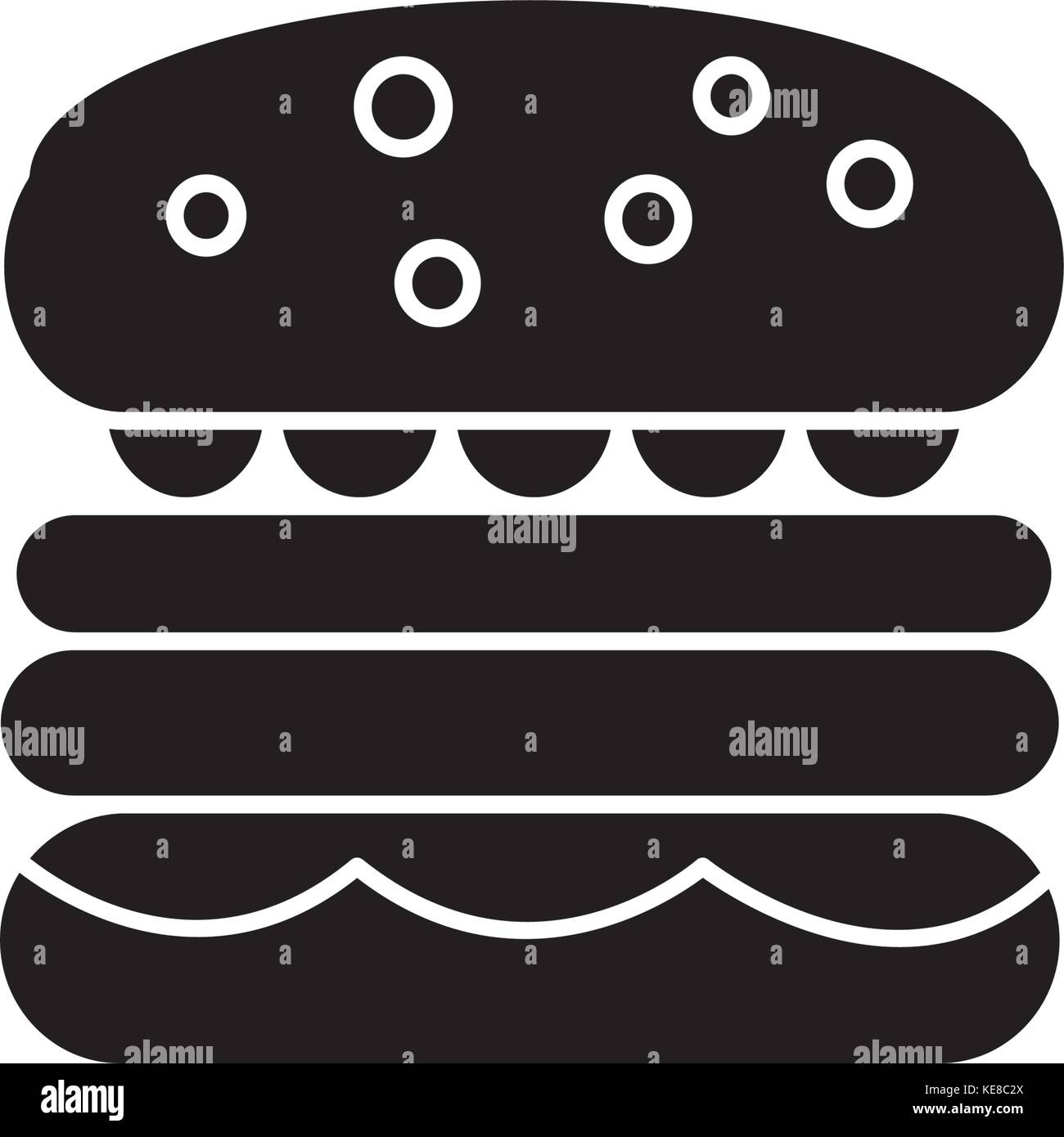 burder simple icon, vector illustration, black sign on isolated ...