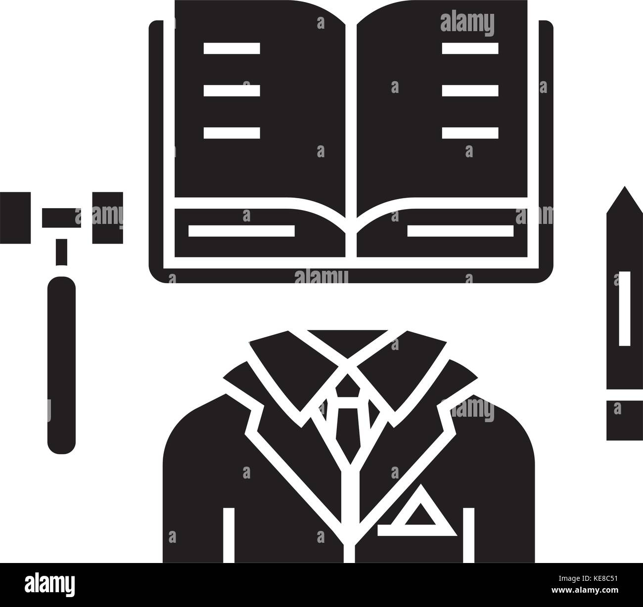 business law - open book icon, vector illustration, black sign on ...