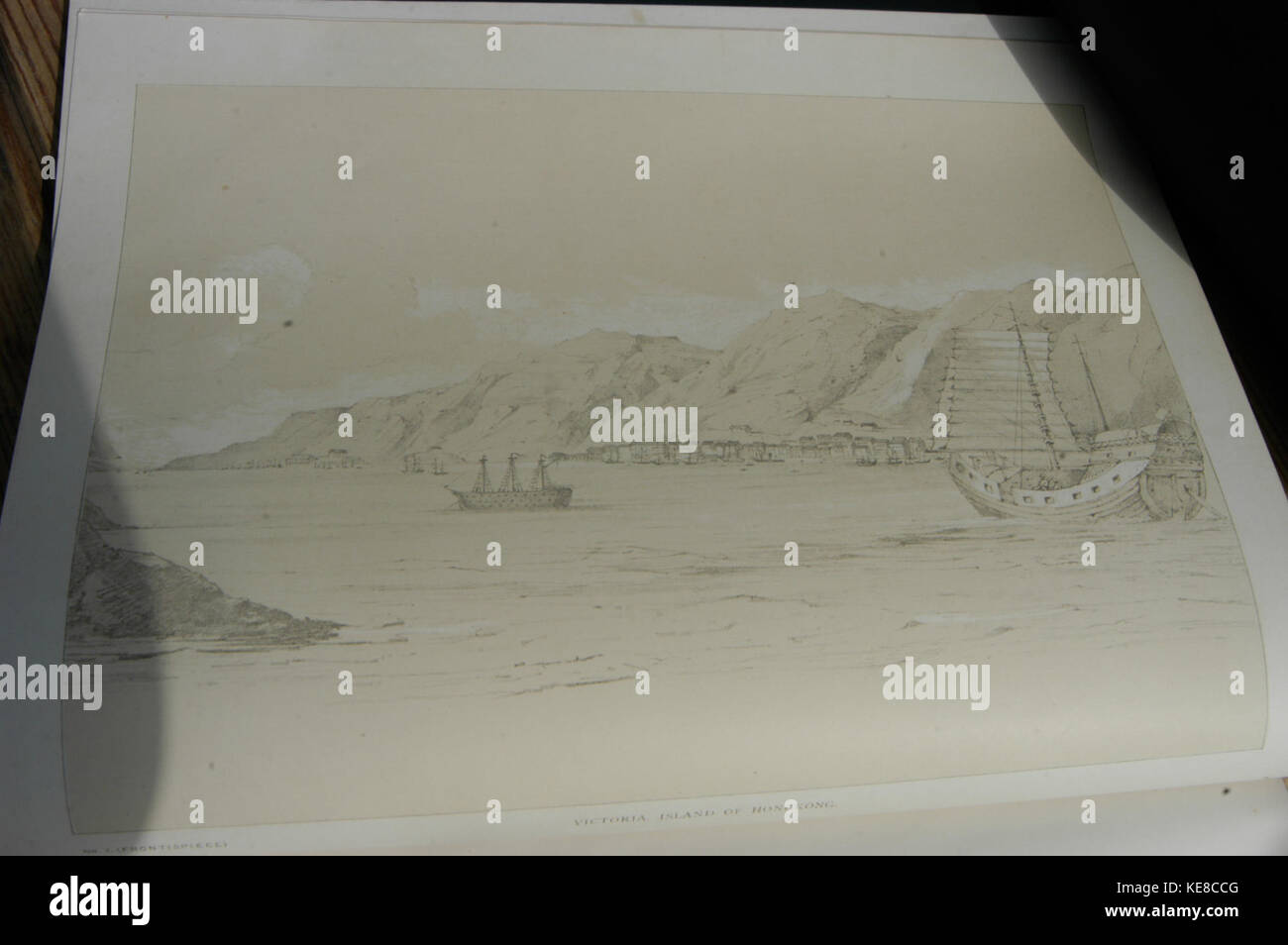 Victoria Island of Hong Kong, lithograph by William Fane de Salis (1812 ...