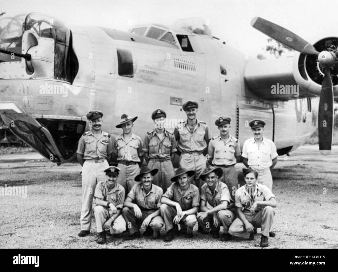 21 Squadron RAAF Liberator aircrew Fenton NT Mar 1945 AWM NWA0730 Stock ...
