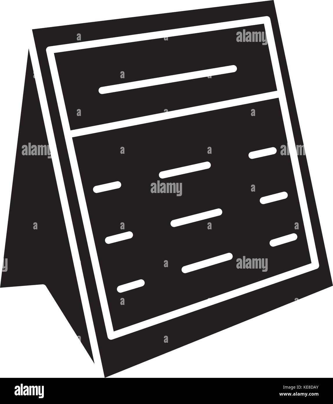 calendar note icon, vector illustration, black sign on isolated ...