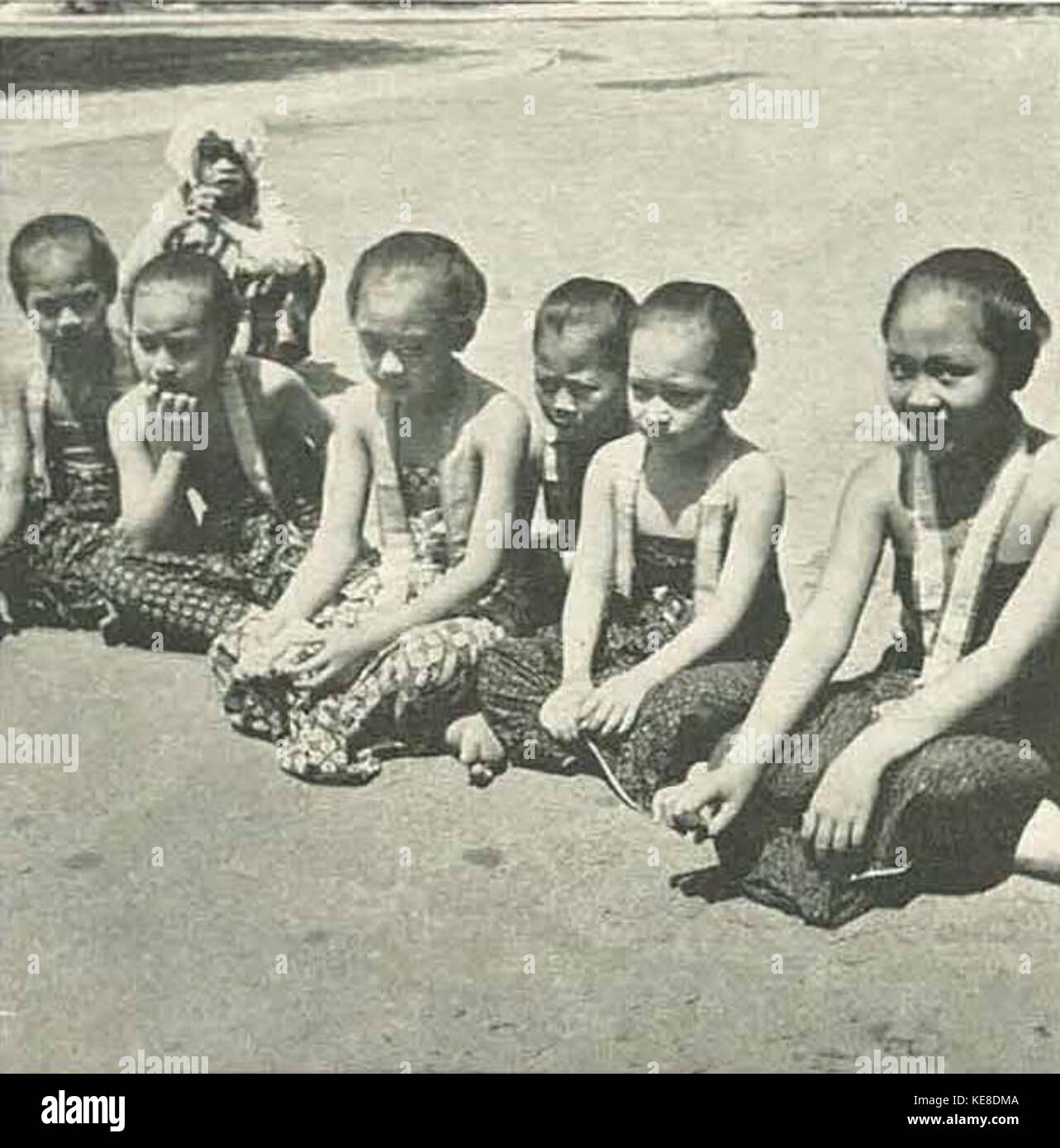 Serimpi dancers from Indonesia are depicted in this image, showcasing ...