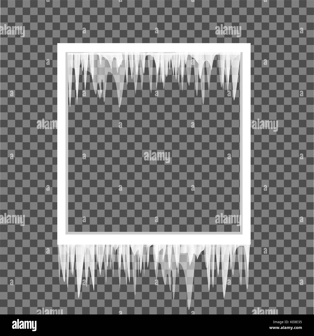 Icicles on cold winter Black and White Stock Photos & Images - Alamy