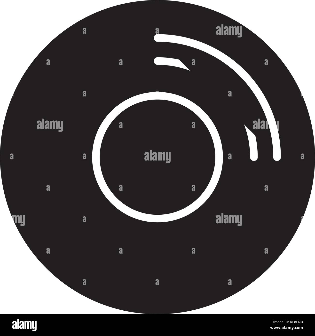 cd disk icon, vector illustration, black sign on isolated background ...