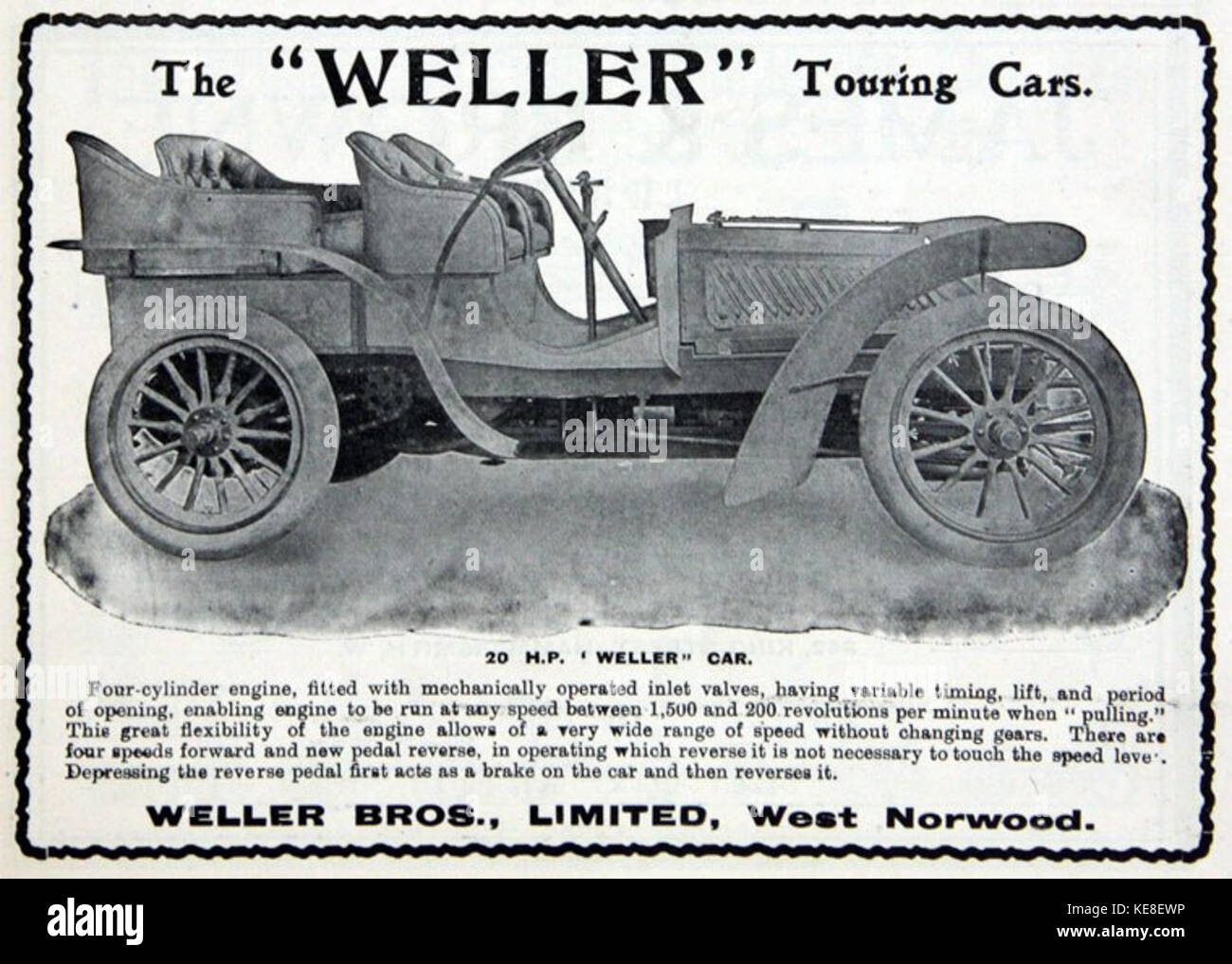 Weller Four Seat Touring 1903 Stock Photo - Alamy
