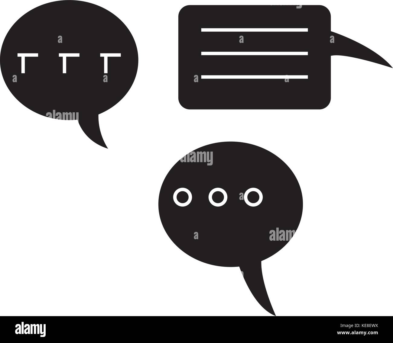 chats icon, vector illustration, black sign on isolated background ...