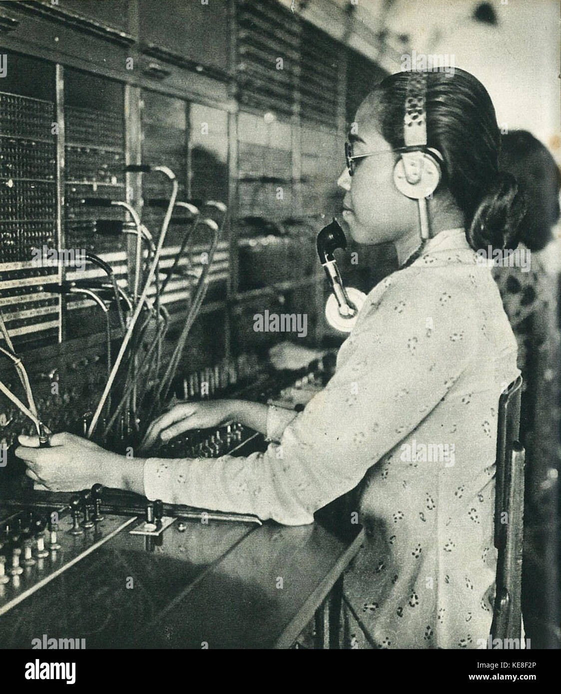 Switchboard operator, Indonesia Tanah Airku, p76 Stock Photo - Alamy