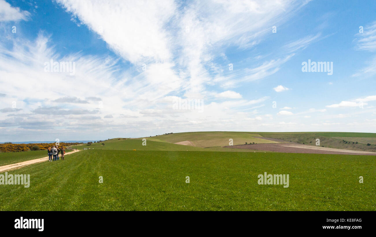 Beautiful landscape of the South Downs National Park, England, showing ...