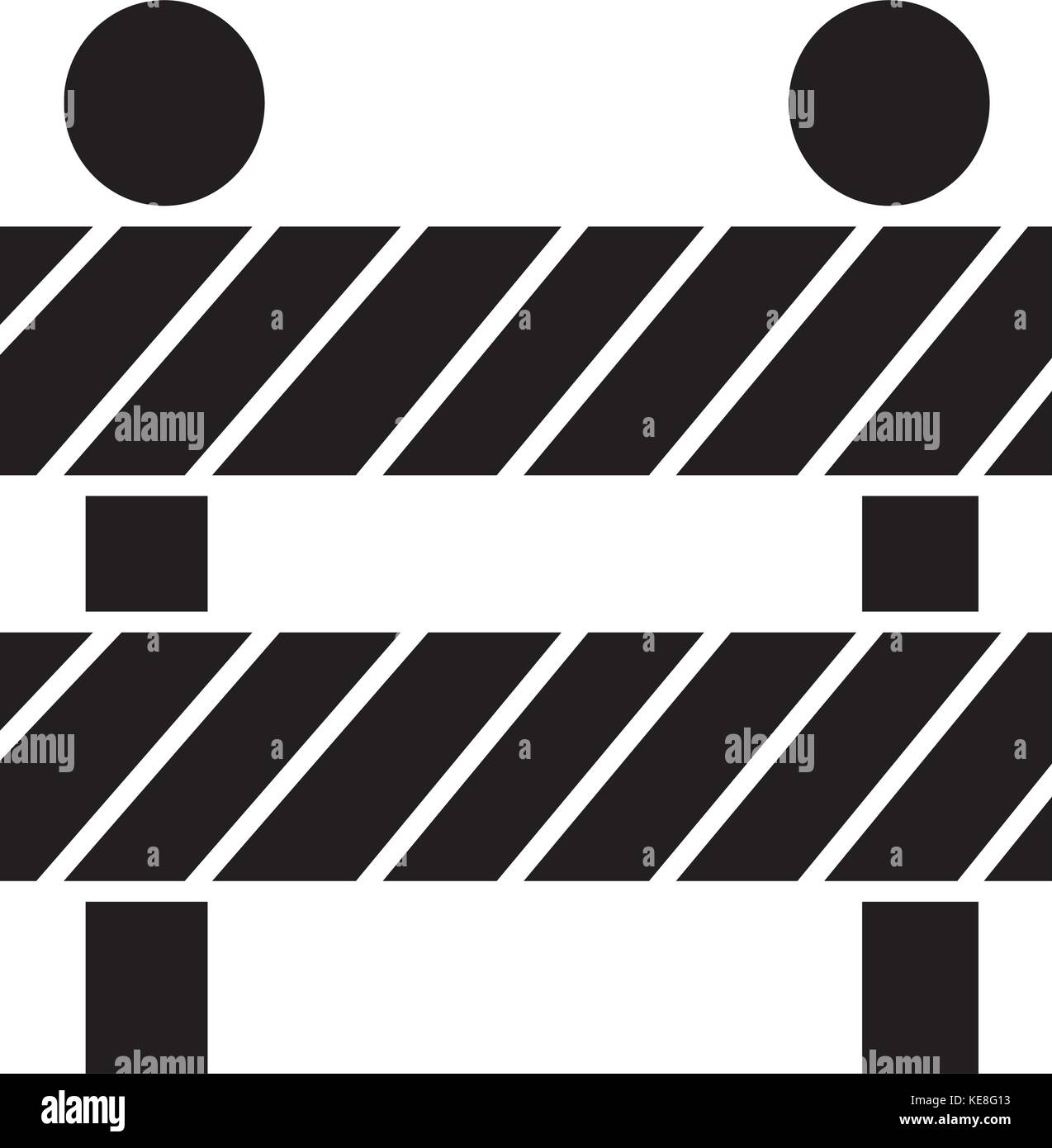 construction works icon, vector illustration, black sign on isolated ...