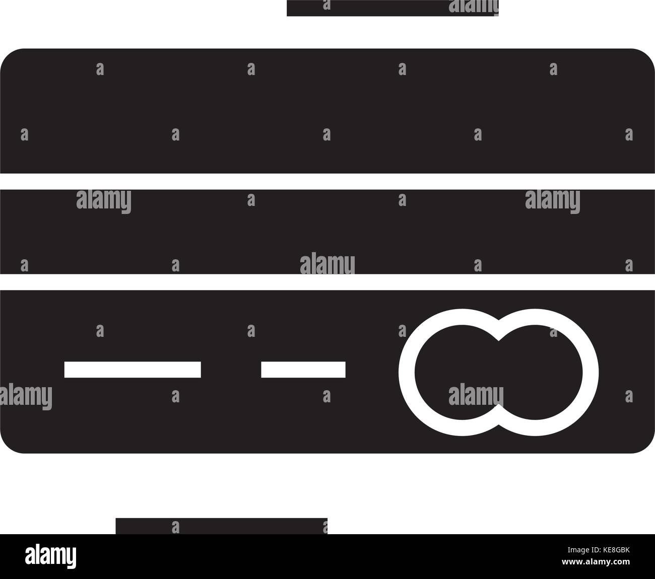 credit card - mastercard icon, vector illustration, black sign on ...