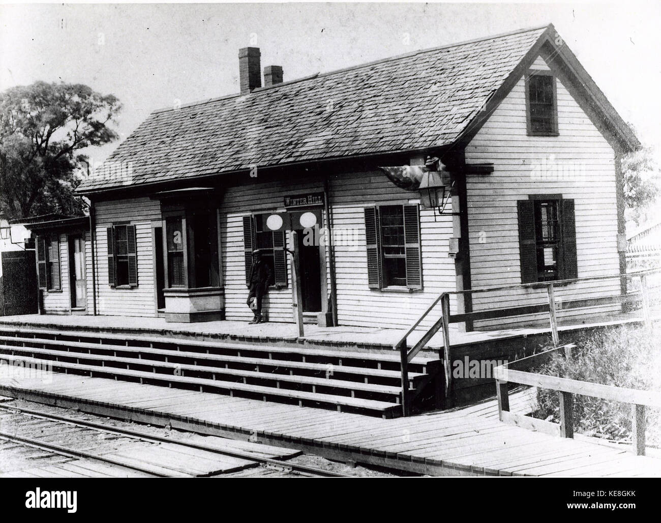 Winter Hill early station Stock Photo - Alamy