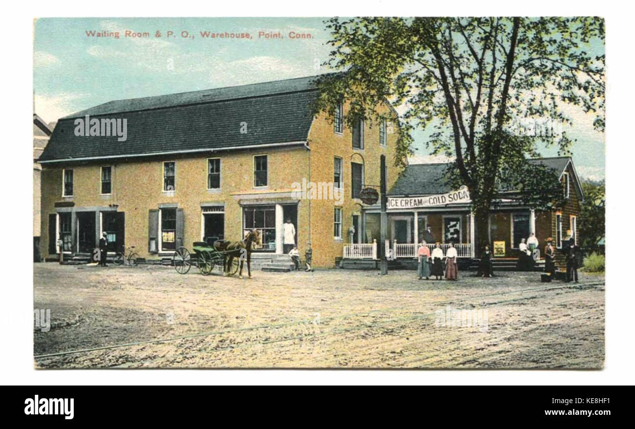 Waiting room and post office, Warehouse Point, Connecticut Stock Photo ...