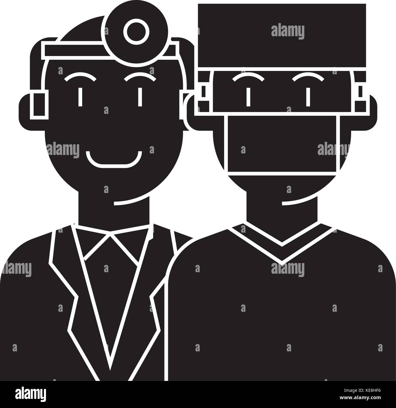 doctors - health care - medicine insurance icon, vector illustration ...