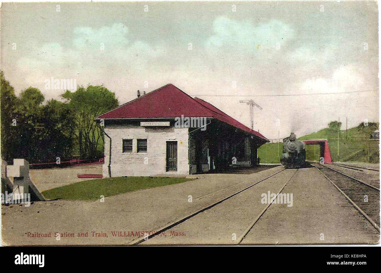 Williamstown station postcard Stock Photo - Alamy