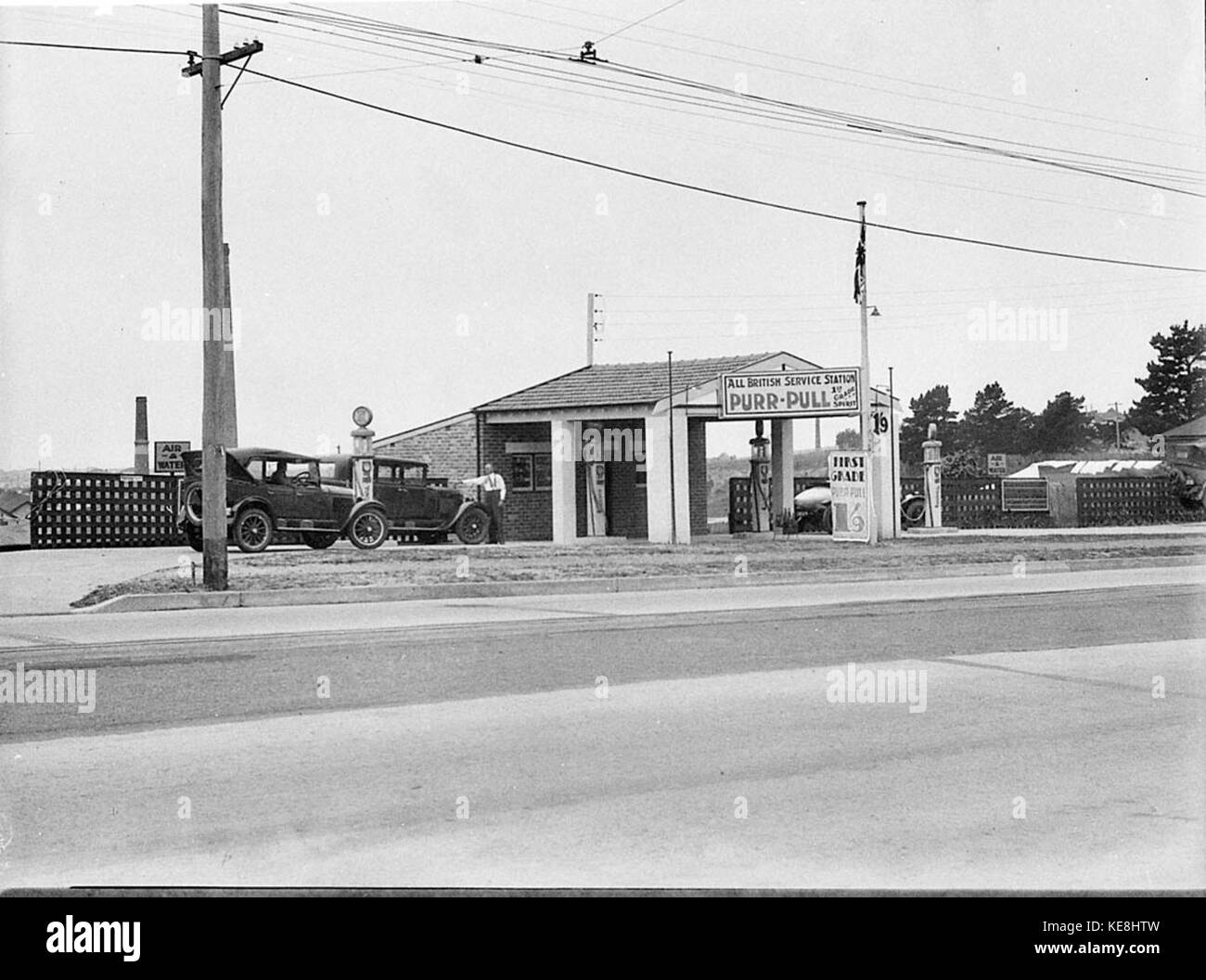 Services petrol station Black and White Stock Photos & Images - Alamy