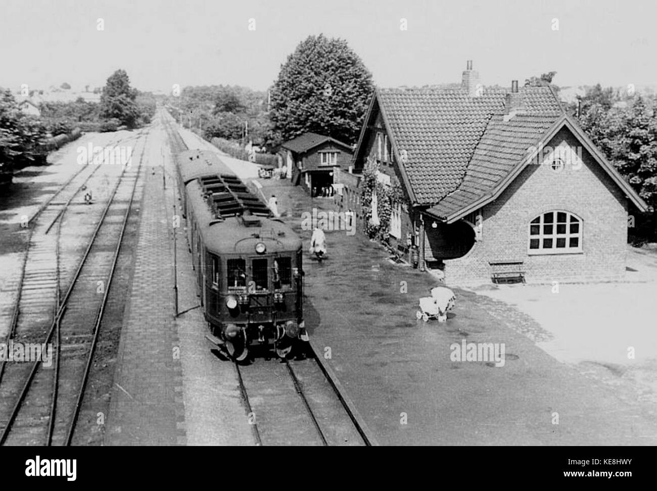 Vangede Station 1953 Stock Photo - Alamy